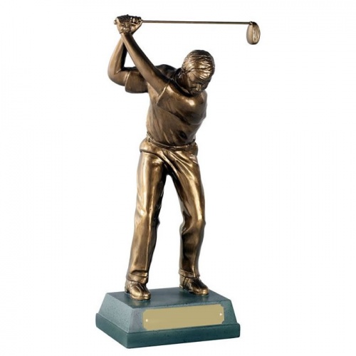 Golf Figure Award in Full Swing Pose - Awards Trophies Supplier